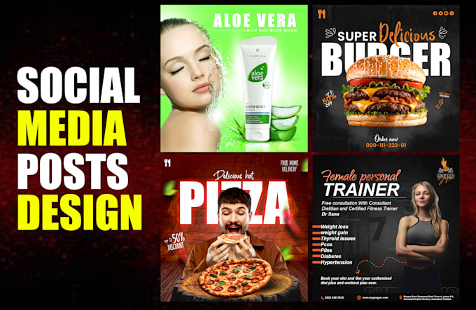 Design social media posts graphics for facebook, insta by ...