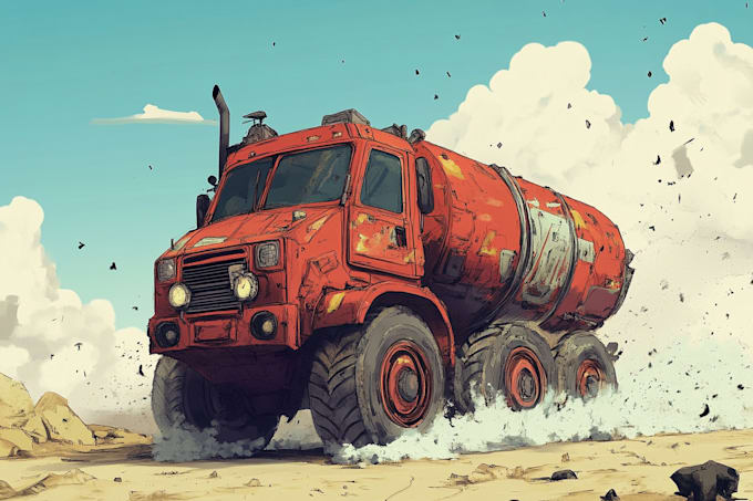 Draw a flat vector landscape illustration by Demondorter | Fiverr