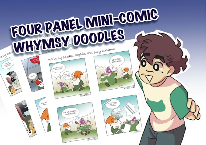 Make a four panel simple webcomic for you by Kit_malue | Fiverr