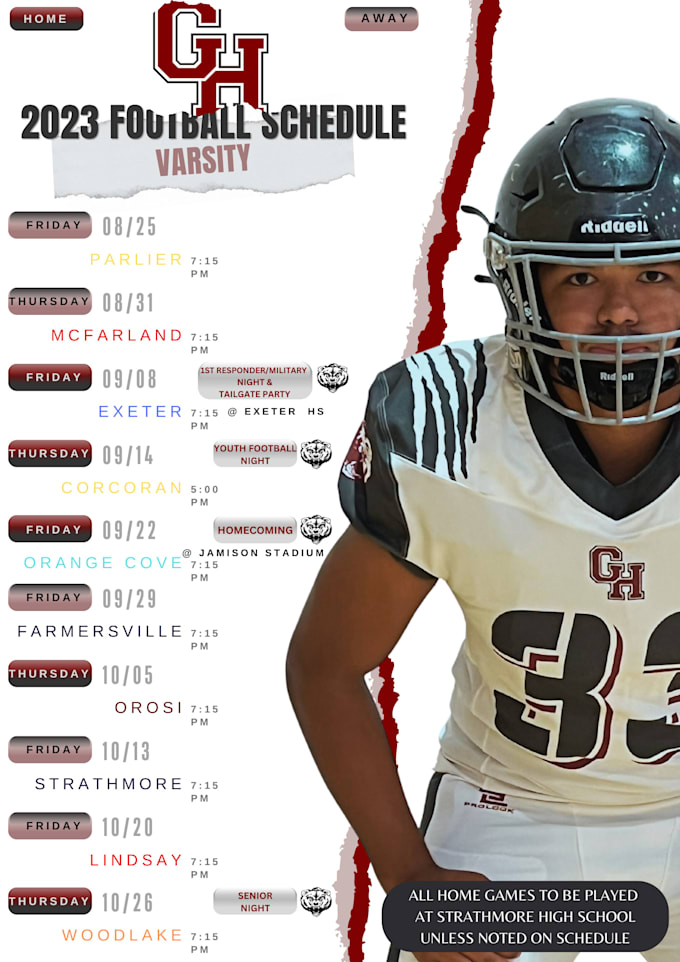 Create custom designed team schedules by Born004 | Fiverr