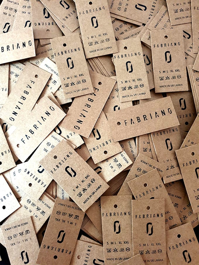 Print and send your hang tag design on 400gsm thick brown boards by ...