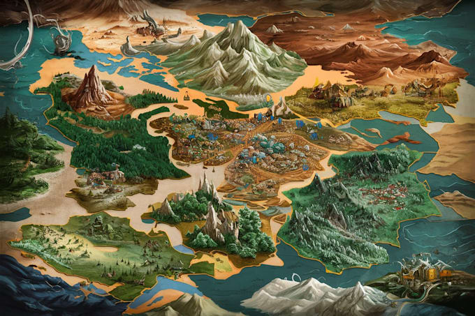 Draw a professional fantasy map for you by Devajellen | Fiverr