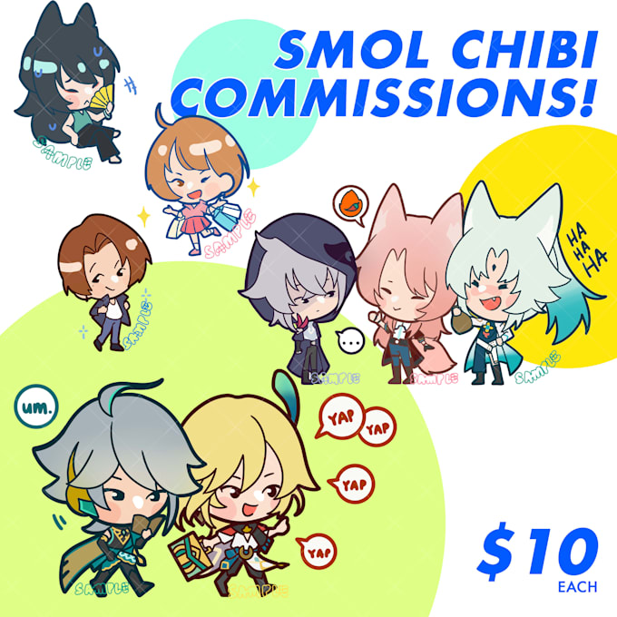 Draw cute smol chibi art by Godelivaa7 | Fiverr