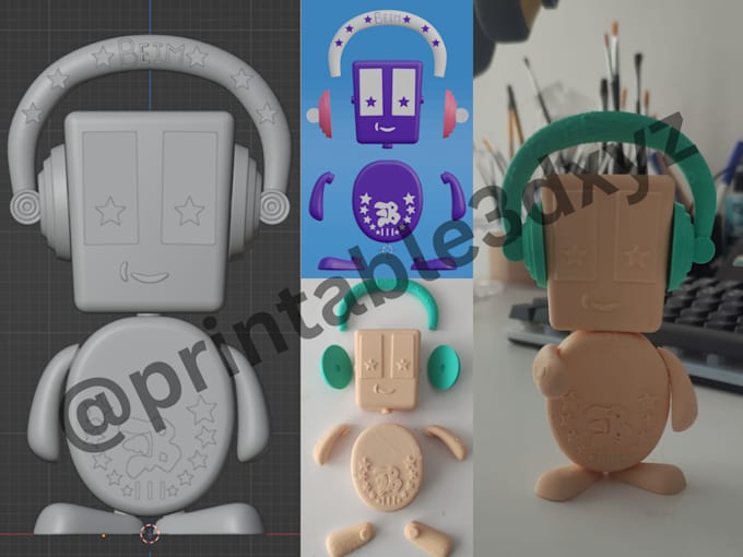 Model print in place articulated 3d models for 3d printing by Ismail ...