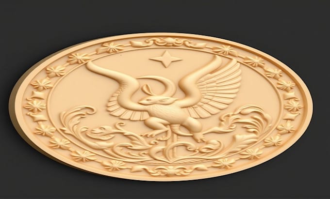 Sculpt custom 3d coin, character portrait model,bas relief cnc coin ...