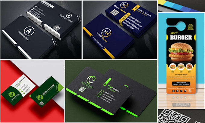 Design business card with qr code, rack card, letterhead, door hang ...