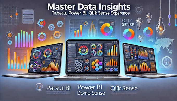 Teach you how to use tableau, powerbi, domo, qlik sense by Emilyjohn642 ...