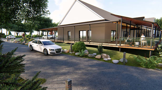 Do 3d house model, interior and exterior design, 3d architecture house rendering by Atoriboso ...