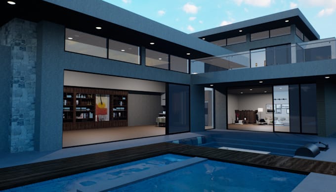 2d to 3d backyard landscape, terrace design, garden, interior 3d ...