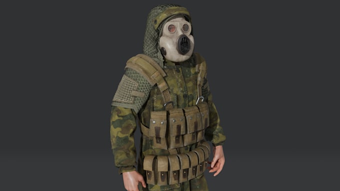 Create 3d gmod character, military model,realistic aaa character with ...