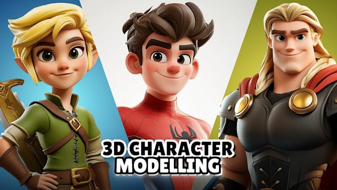 Design 3d character modelling, 3d toys, 3d model rendering animation by Salomonvisual | Fiverr