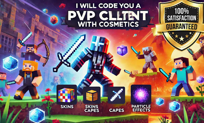 Code custom minecraft pvp client with cosmetics by Muhammadali2412 | Fiverr