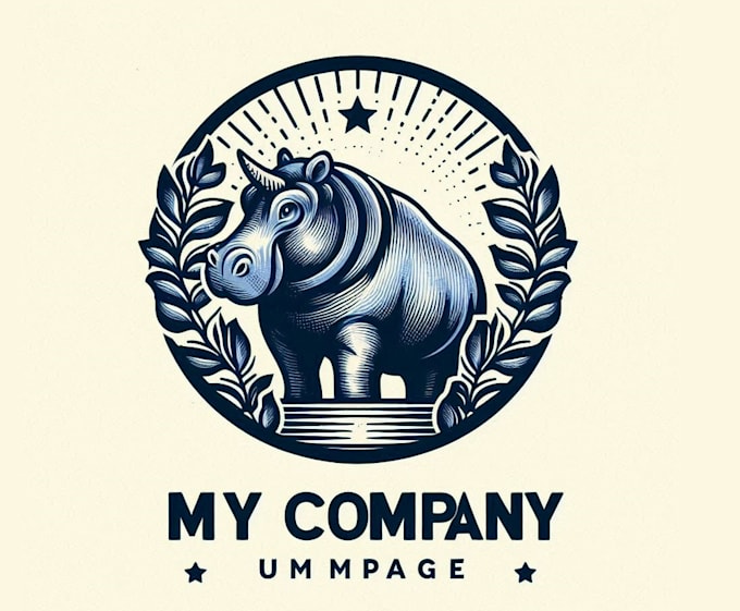 Design original hippo logo with free vector file by Lessie_friesen | Fiverr