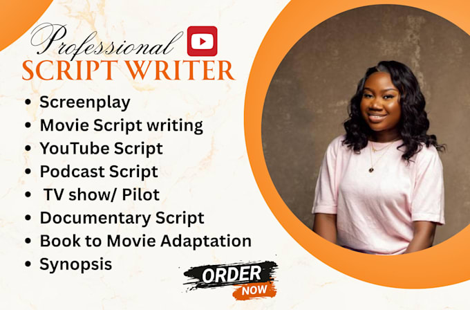 Write your movie script, screenplay, tv series, film script by Ezekiel ...