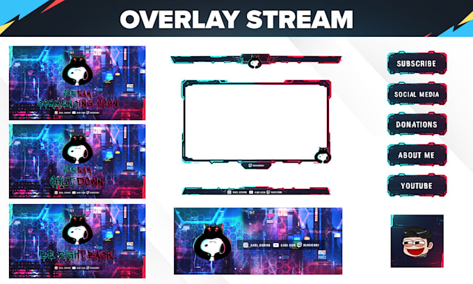Create custom overlays to enhance your stream by Vi_rush | Fiverr