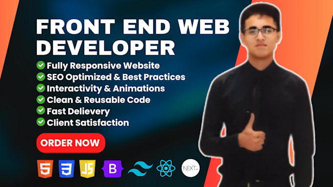 Be Your Frontend Web Developer Using React Tailwind Html Css Javascript By Bilawaldev Fiverr