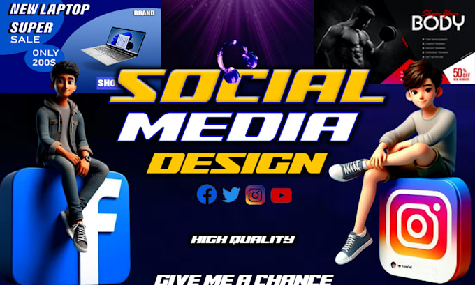 Design unique , advance and attention grabbing social media post by ...