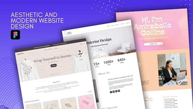 Design modern figma website ui ux and app interfaces with responsive layouts by Amiicode | Fiverr