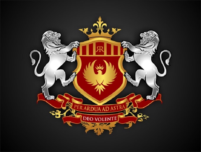 Create modern heraldic family crest coat of arms logo or graphic design ...