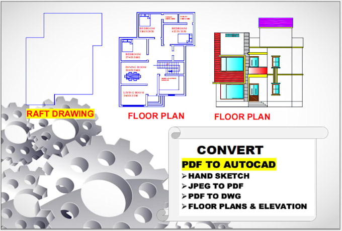 Convert your rough hand sketch drawing into a polished pdf or dwg by Robi_jamadar | Fiverr