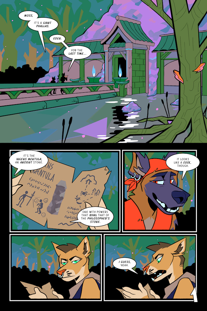 Illustrate sfw or nsfw furry comic, furry sfw comic, furry nsfw comic ...