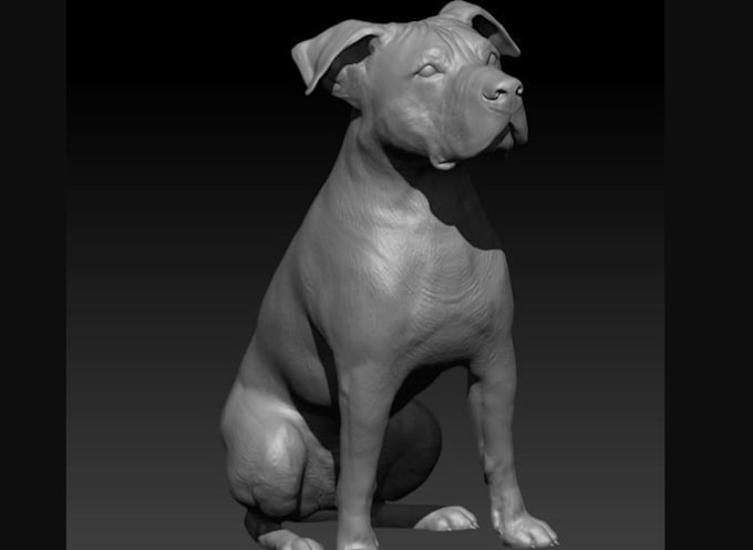 Pose realistic 3d sculpture of your pet,zbrush,printed animal figure ...