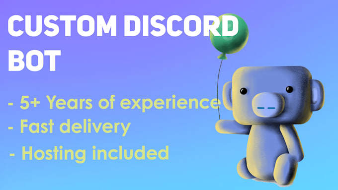 Create a custom discord bot tailored to your needs by Viality_devt | Fiverr