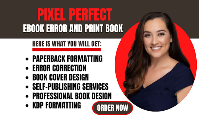 Do fix your ebook errors and print book cover design layout paperback ...