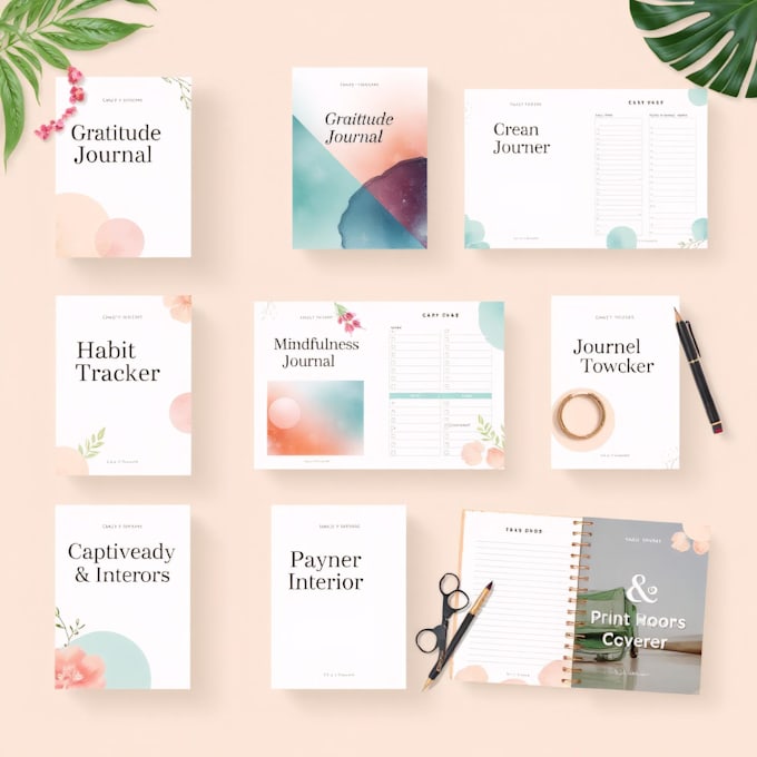 Do custom digital planner template journal notebook calendar tracker in ...