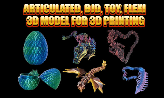 Sculpt articulated model stl bjd flexi toy ball jointed model for 3d ...