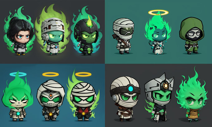 Make 2d game icons props objects maps characters use ai by Laschedio | Fiverr