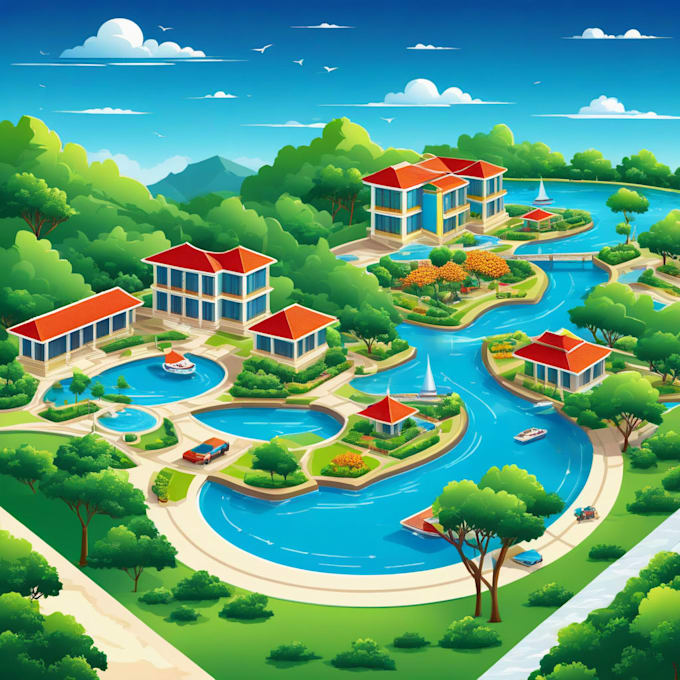 Design a map or a site plan vector illustration by Micaellmpson | Fiverr