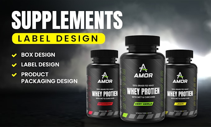 Design premium supplement label packaging, box, tube, pouch bags by ...