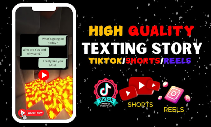 Create viral texting story video for tiktok creator rewards or youtube ...