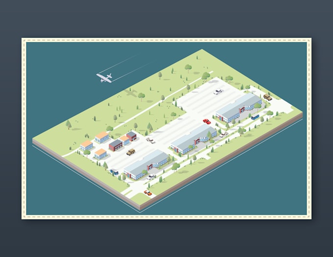 Create amazing 3d isometric aerial map illustration by Shovik360 | Fiverr