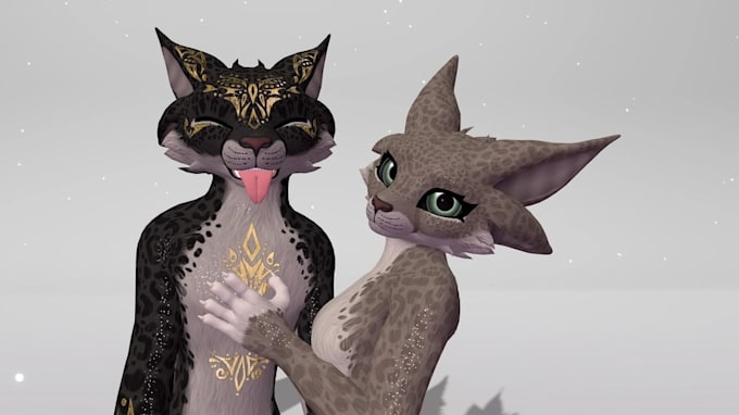 Do vrchat avatar, vrc furry custom 3d anime model, vrm, mmd retexture ...