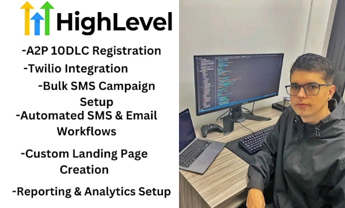 Setup your a2p 10dlc gohighlevel registration and twilio reireply bulk sms by Crmwave | Fiverr