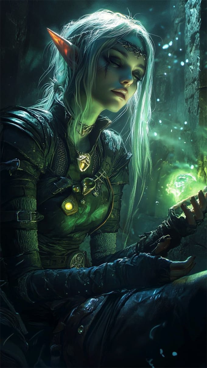 Draw fantasy character, art and fan art by Madumujas | Fiverr
