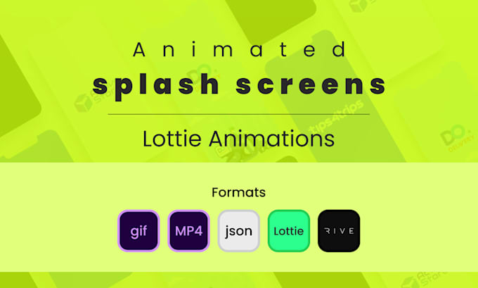 Create animated splash screens, lottie animations in all formats by Talha_farooq1 | Fiverr