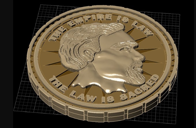 Sculpt 3d coin model, 3d bas relief, 3d cnc design, 3d medallion ...