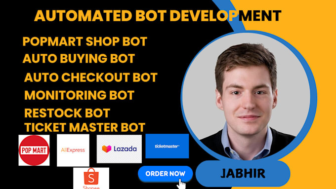 Develop automated tiktok live bot, popmart bot, monitoring bot auto checkout bot by Jabhir | Fiverr
