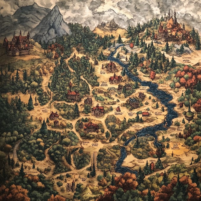 Create a custom fantasy map by Nikedeia | Fiverr
