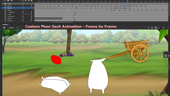 Flour sack animation custom frame by frame by Muhammadaslamii | Fiverr
