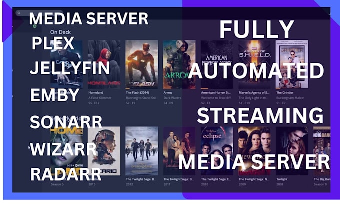 Install and configure plex media server, plex jellyfin emby, radarr and sonarr by Mary_kayy23 ...