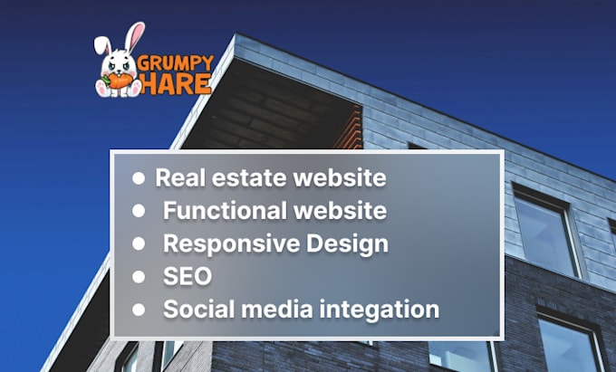 Create real estate website with grumpy hare by Ebuka_raymond | Fiverr