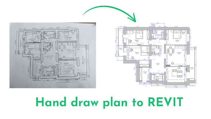 Do a plan from a hand sketch to autodesk revit by Sun_girl_ | Fiverr