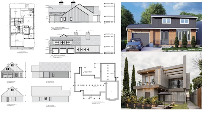 Model autocad 2d, 3d floorplan,elevations,siteplan citypermit, realistic renders by Mas ...