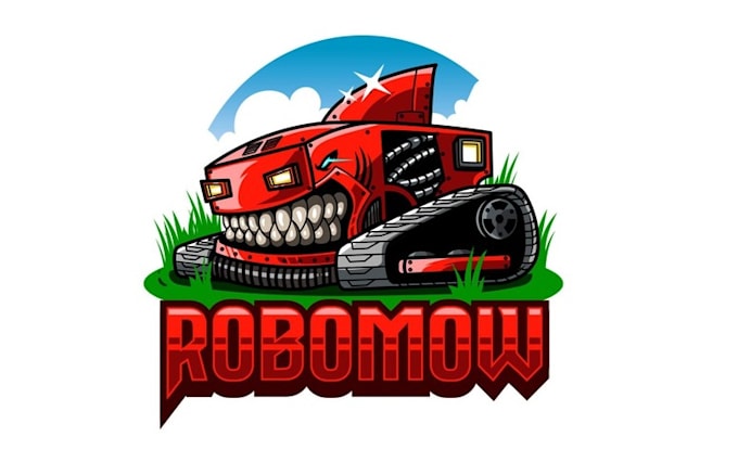 Design remote controlled lawnmower sharks head logo by Joe_pagac | Fiverr