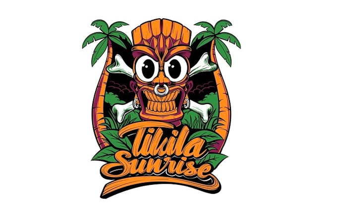 Tiki inspired race car logo design by Tyrique_parisia | Fiverr