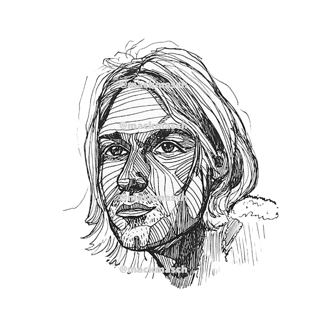 Draw a custom line portrait by Mackmasch | Fiverr